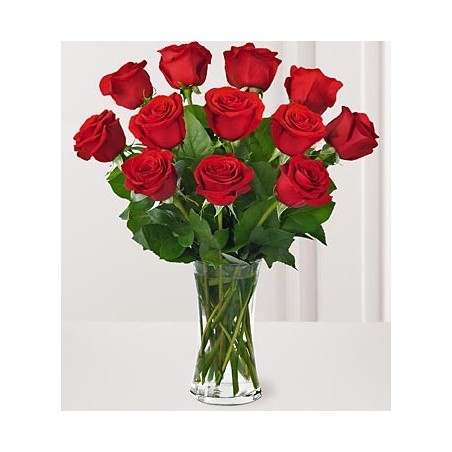 Premium Red Rose Bouquet with Vase